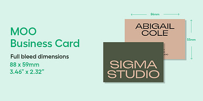 normal visiting card size