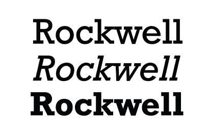rockwell std bold font