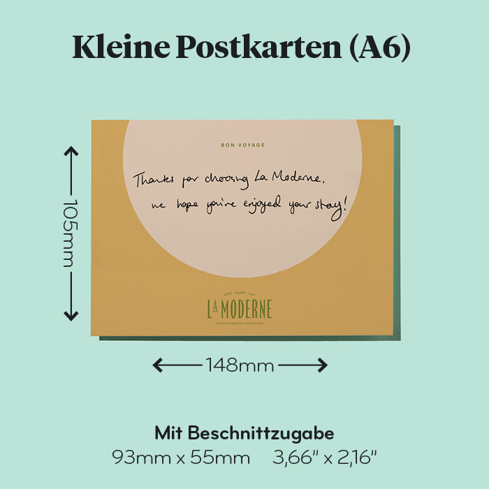 Der ultimative Guide zu Postkartenformaten und -größen - MOO Blog