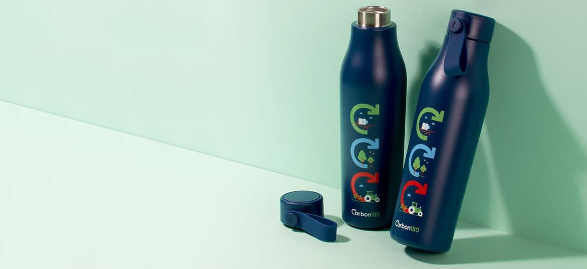Carbon180 raises awareness for its cause with Water Bottles - MOO Blog