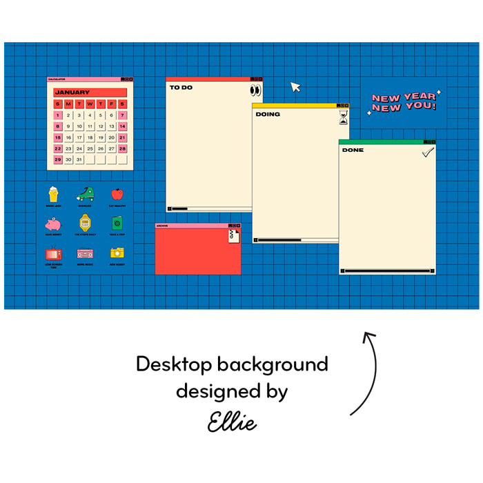 Free Digital Wallpapers for January to Download - MOO Blog